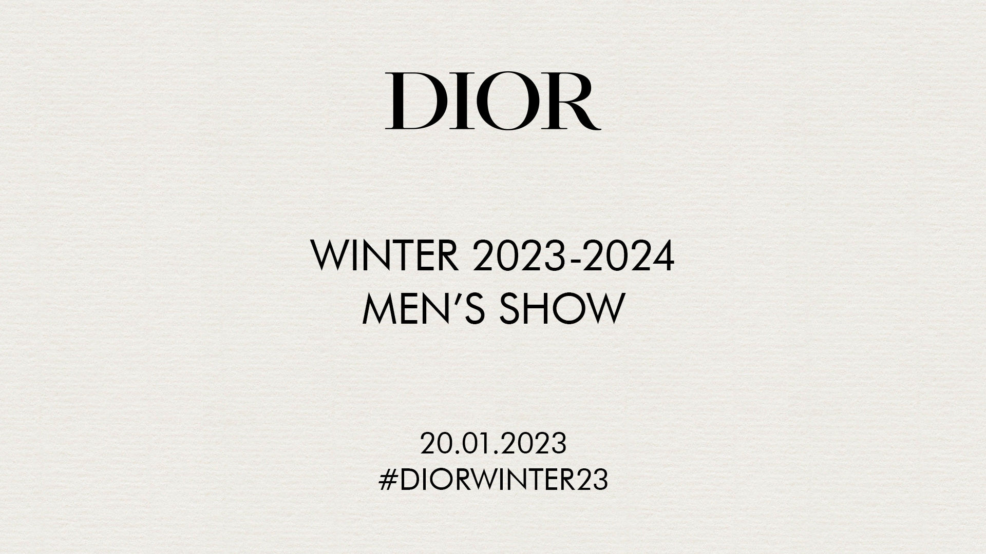 Augustman Countdowns to Dior Men Winter 2023-2024