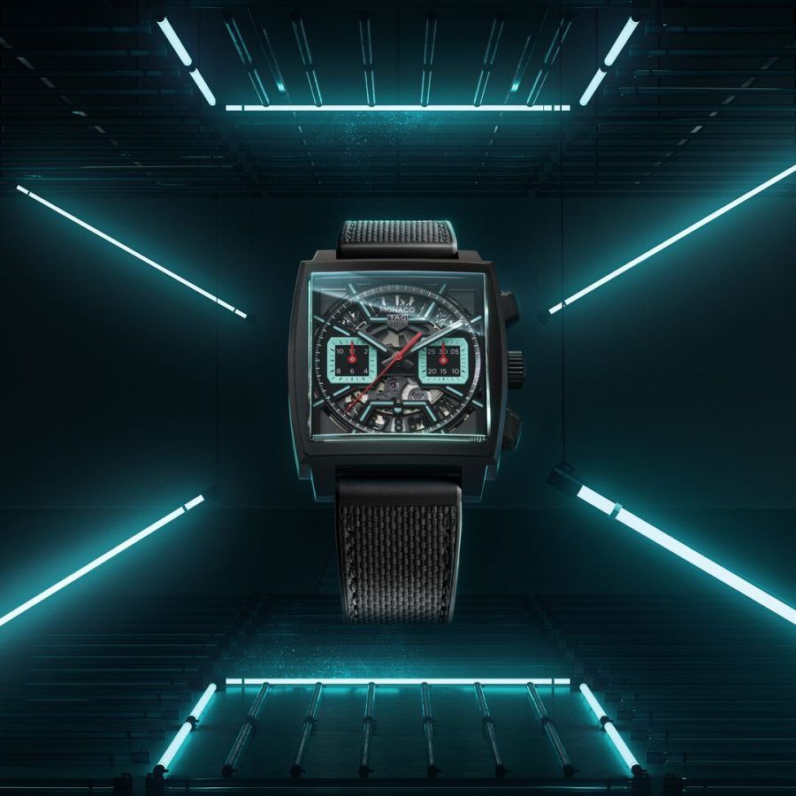 The first-ever TAG Heuer Monaco Chronograph with a skeleton dial