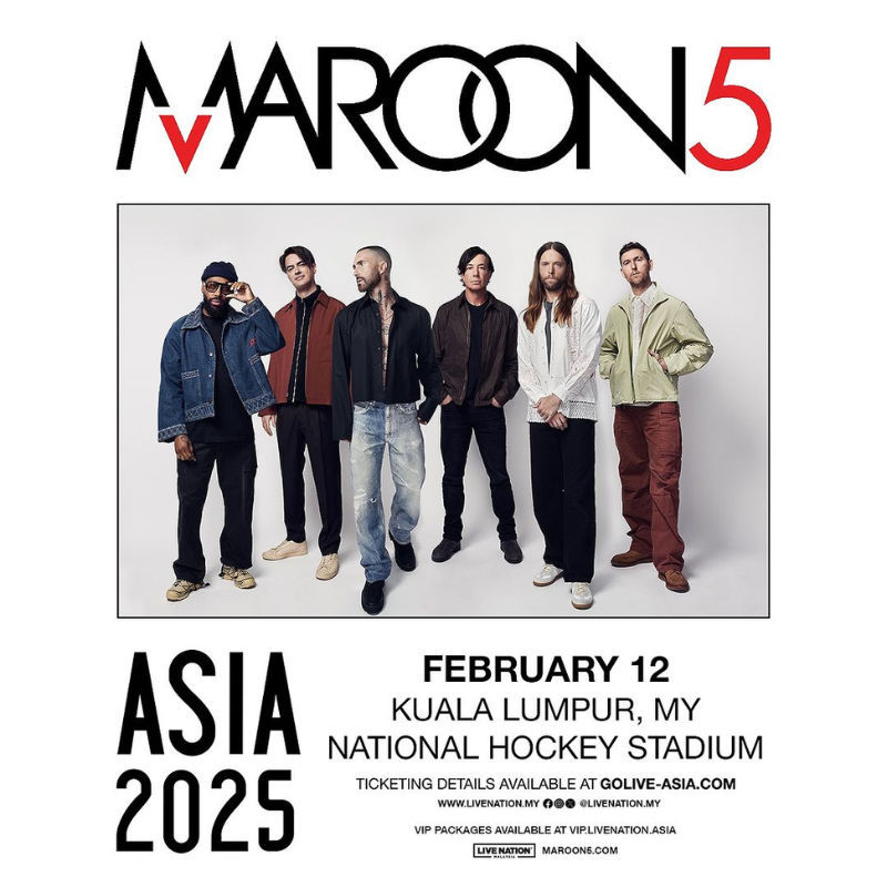 Maroon 5 KL concert: Dates, venue and more - Augustman Singapore