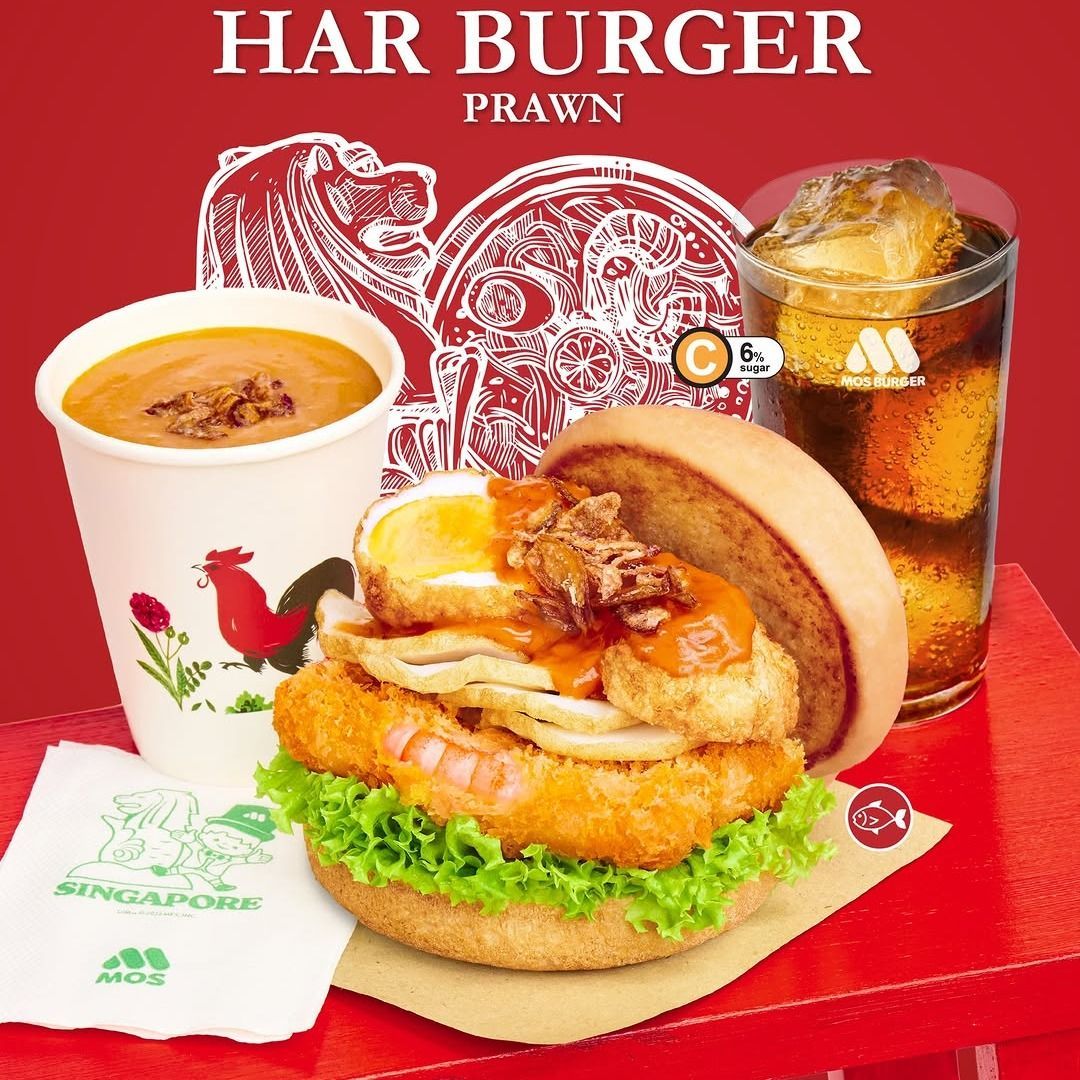 MOS Burger Introduces Prawn-Based Har Burger For SG60