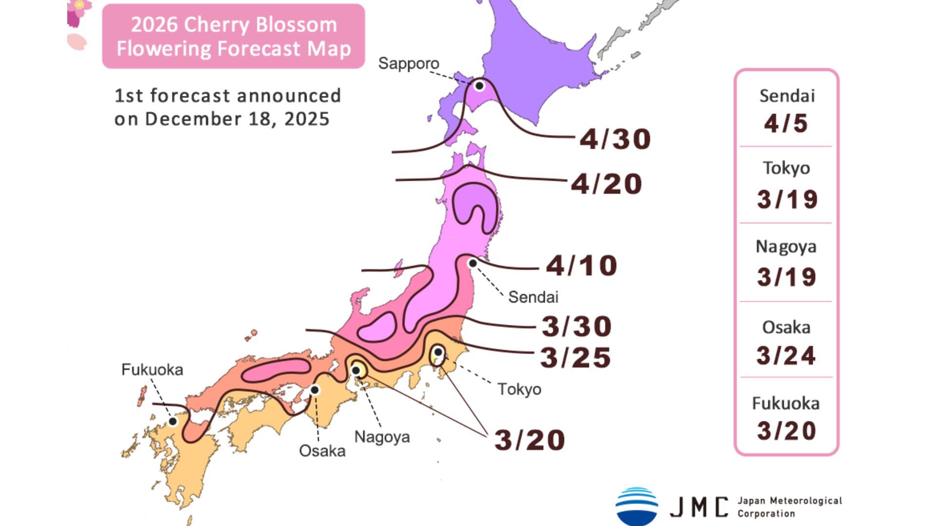 Japan Reveals 2026 Cherry Blossom Forecast | Augustman SG