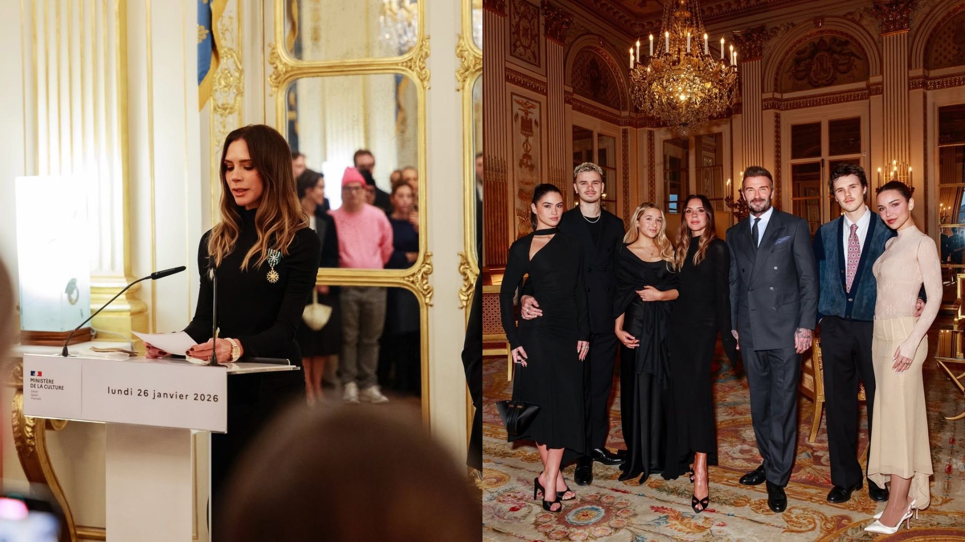 Victoria Beckham honoured with French award amid family feud