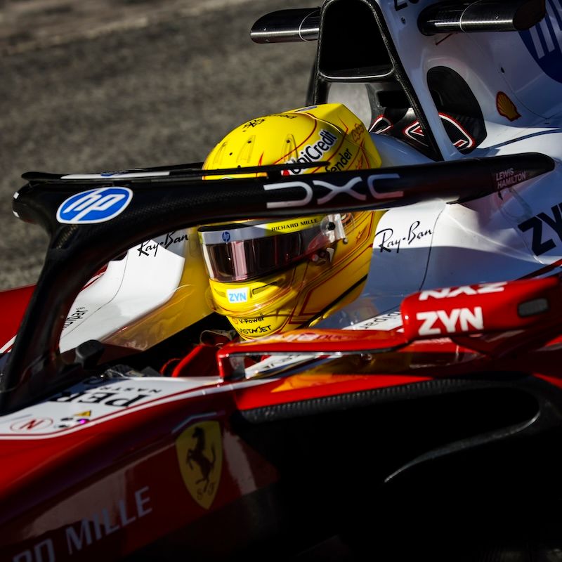 Ferrari's Lewis Hamilton Fastest At F1 Barcelona Shakedown