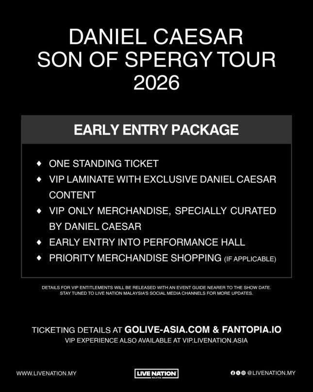 All About The Daniel Caesar Concert In KL In May 2026