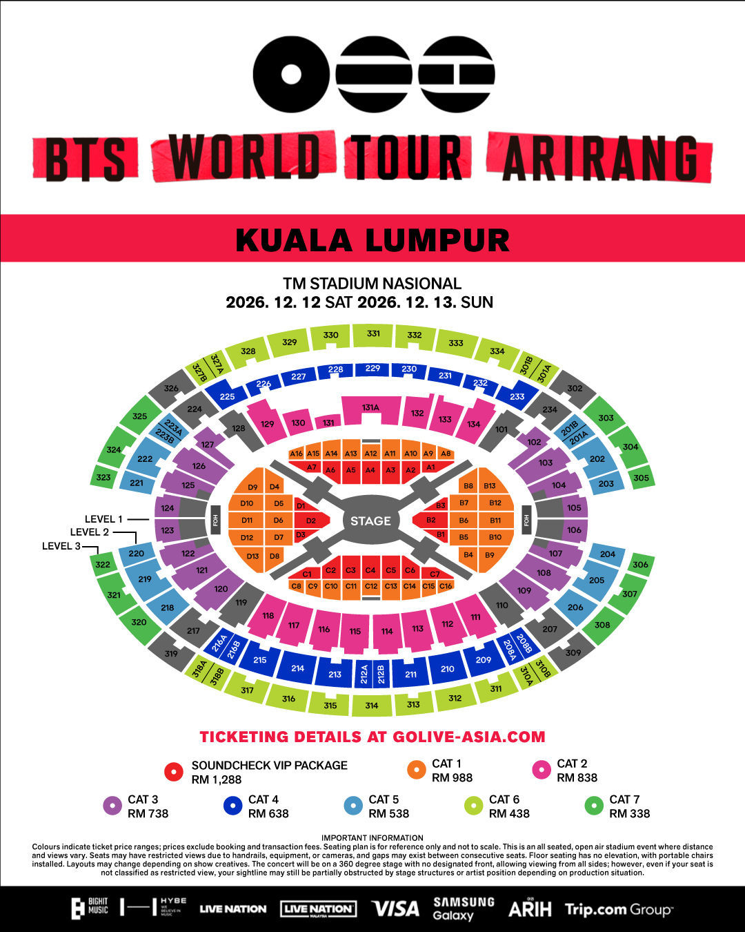 BTS 'ARIRANG' Concert In Malaysia 2026: Ticket Prices And More