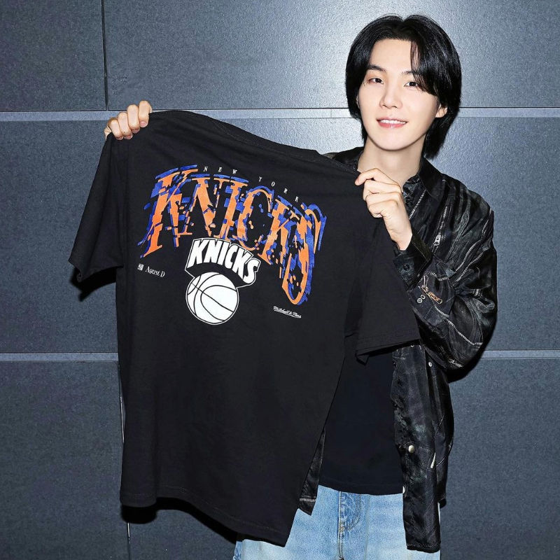 All We Know About The BTS' Suga x NBA Collab With Mitchell & Ness